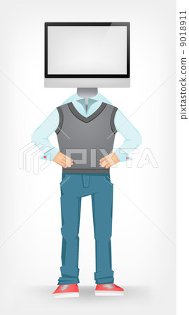 Computer Guy - Stock Illustration [9018911] - PIXTA
