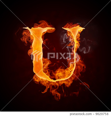 Fire Letters A-Z - Stock Illustration [9020758] - PIXTA