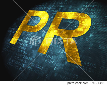 Marketing concept: PR on digital background - Stock Illustration ...