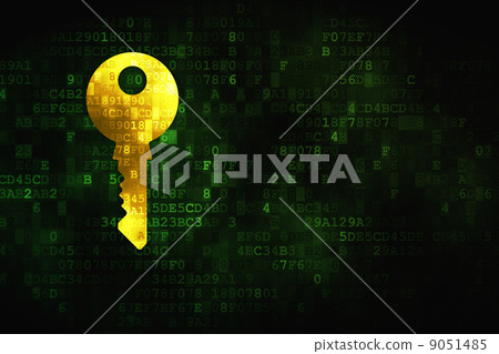 Safety concept: Key on digital background - Stock Illustration [9051485 ...