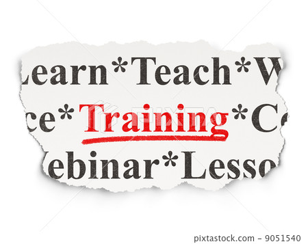 Education concept: Training on Paper background - Stock Illustration ...