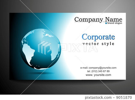 Vector business card design with globe - Stock Illustration [9051870 ...