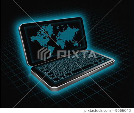 futuristic mobile phone / portable pda - Stock Illustration [9066043 ...