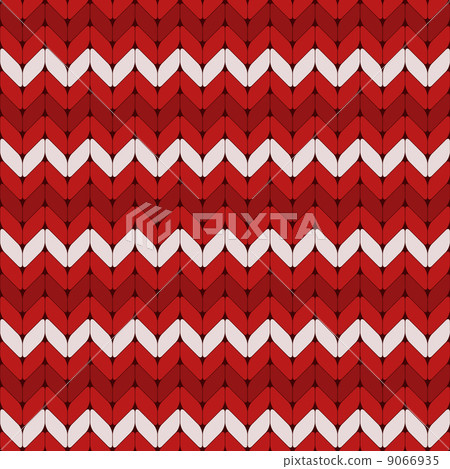 Seamless red and white knitted vector pattern. - Stock Illustration ...