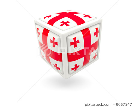 Flag of georgia. Cube icon - Stock Illustration [9067547] - PIXTA