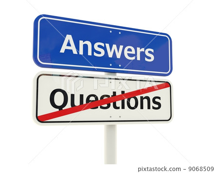 Answers road sign - Stock Illustration [9068509] - PIXTA