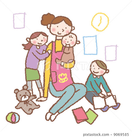Childminder illustration - Stock Illustration [9069585] - PIXTA