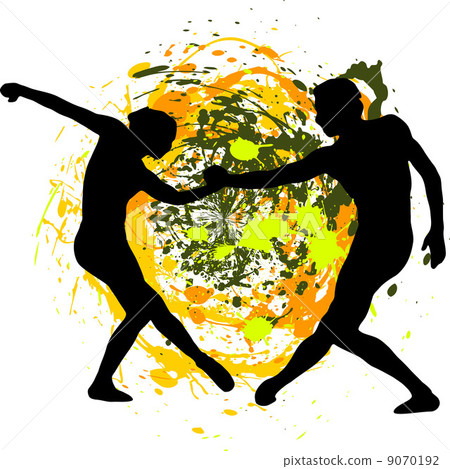abstract dancers - Stock Illustration [9070192] - PIXTA