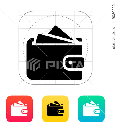 Wallet with cards icon-插圖素材 [9080933] - PIXTA圖庫