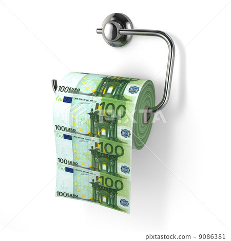Euro devaluation. Money as toilet paper - Stock Illustration [9086381 ...