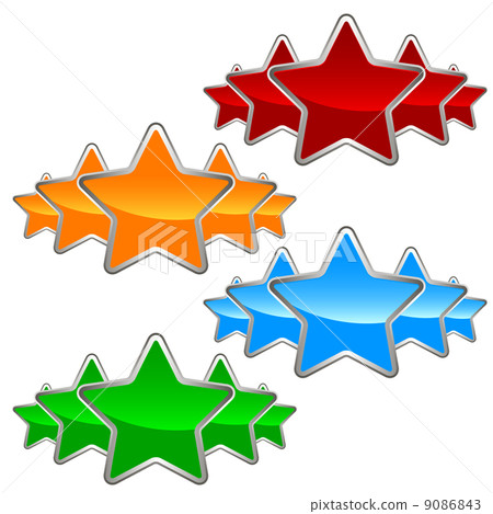 A set of stars - Stock Illustration [9086843] - PIXTA