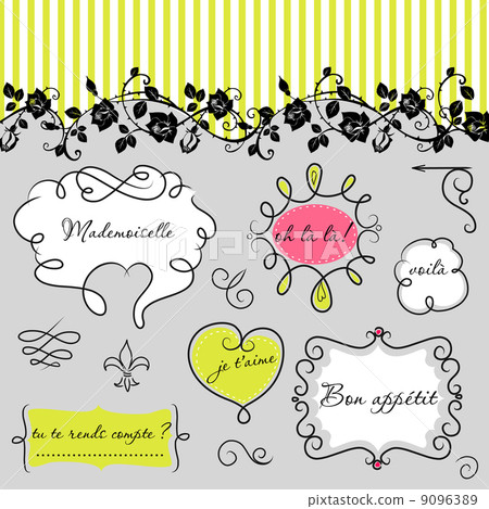 floral, glamorous, graphic - Stock Illustration [9096389] - PIXTA