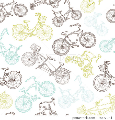 draw, cycle, cruiser - Stock Illustration [9097081] - PIXTA