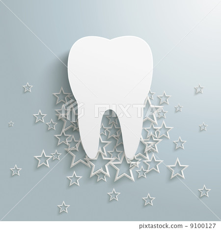 White Stars Cloud Tooth Background - Stock Illustration [9100127] - PIXTA