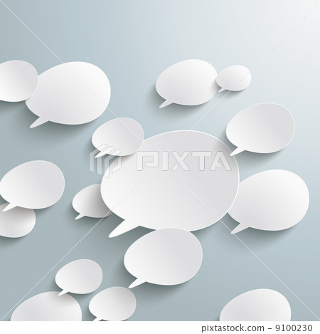 Bevel Speech Bubbles Infographic Design - Stock Illustration [9100230 ...