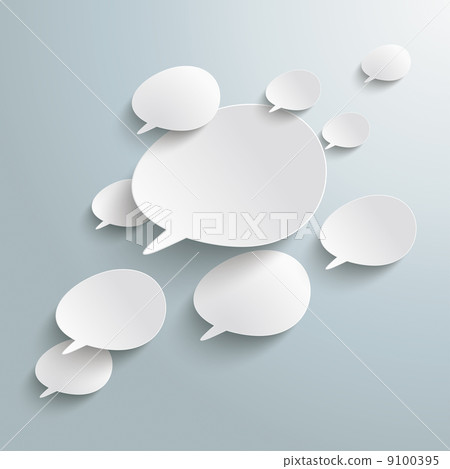 Bevel Speech Bubbles Infographic Design - Stock Illustration [9100395 ...