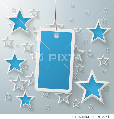 Blue Price Sticker With Stars PiAd - Stock Illustration [9100610] - PIXTA