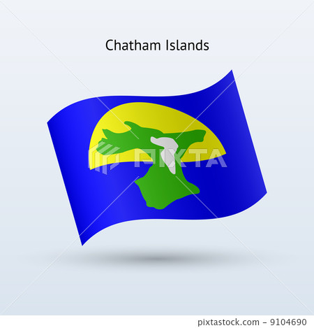 Chatham Islands flag waving form. - Stock Illustration [9104690] - PIXTA