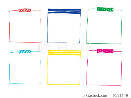 Hand-drawn sticky note frame - Stock Illustration [9115349] - PIXTA