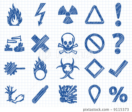 Danger pen style-插圖素材 [9115373] - PIXTA圖庫