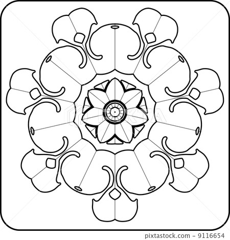 gothic style pattern of curves - Stock Illustration [9116654] - PIXTA