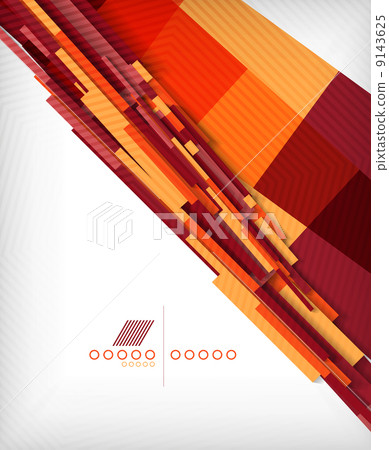 3d straight lines geometric shape background - Stock Illustration ...