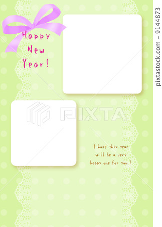 Photo frame New Year's Card - Stock Illustration [9144873] - PIXTA