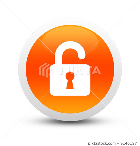 lock button - Stock Illustration [9146157] - PIXTA