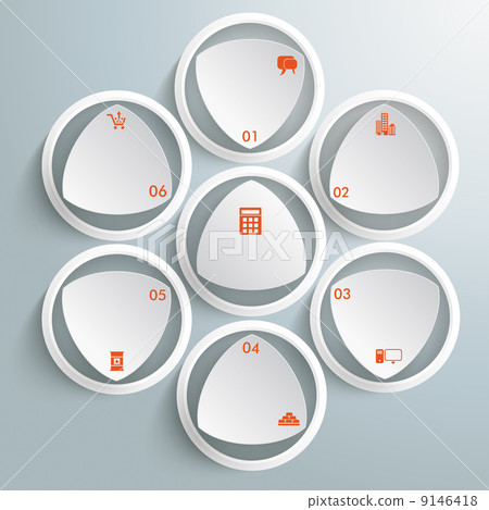 7 Round Triangles With Rings - Stock Illustration [9146418] - PIXTA