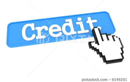 Credit Button with Hand Cursor. - Stock Illustration [9149201] - PIXTA