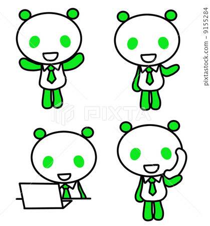 Working panda - Stock Illustration [9155284] - PIXTA