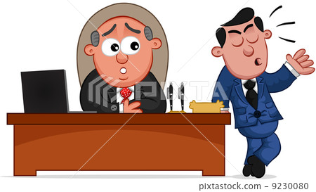 Business Cartoon - Boss Man and Complaining... - Stock Illustration ...