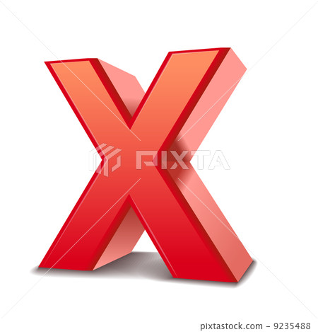 3d letter X - Stock Illustration [9235488] - PIXTA