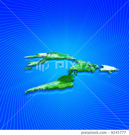 Continent of the world floating on the ocean /... - Stock Illustration ...