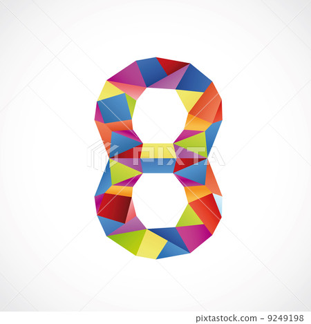 Varicolored number 8 - Stock Illustration [9249198] - PIXTA