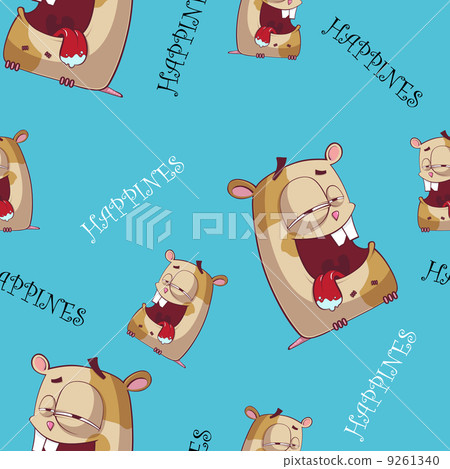 Hamster seamless texture. - Stock Illustration [9261340] - PIXTA