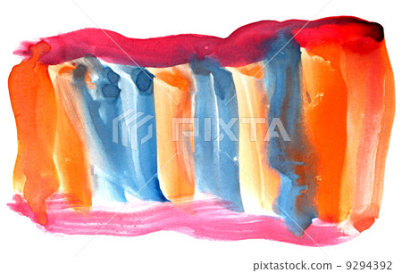 stroke blue red paint brush color water... - Stock Illustration ...
