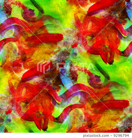 abstract avant-garde red, green seamless... - Stock Illustration ...