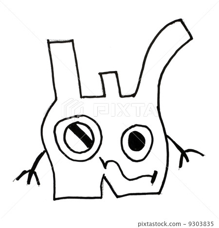 monster ears evil hero hand drawing isolated - Stock Illustration ...