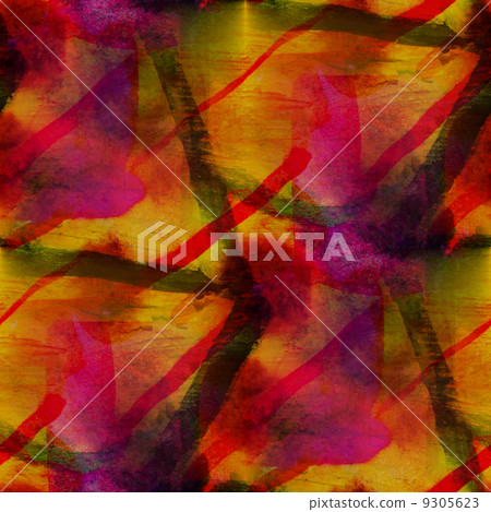 seamless cubism red yellow abstract art Picasso... - Stock Illustration ...