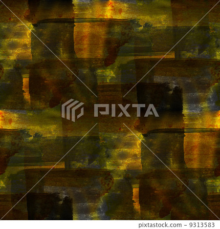 raster paint yellow black smears seamless... - Stock Illustration ...