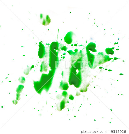 green smear spot blot is isolated on a white... - Stock Illustration ...