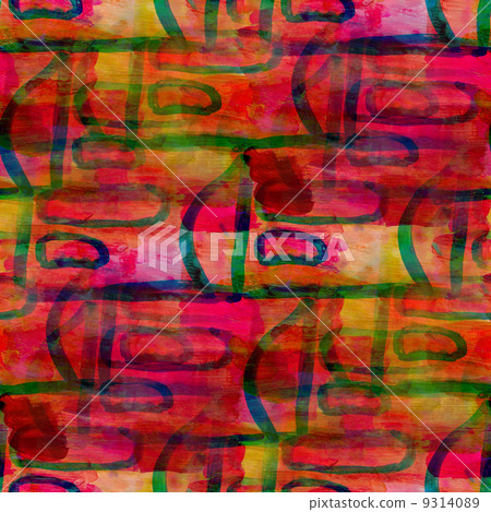 grunge band texture red, yellow, ornament... - Stock Illustration ...