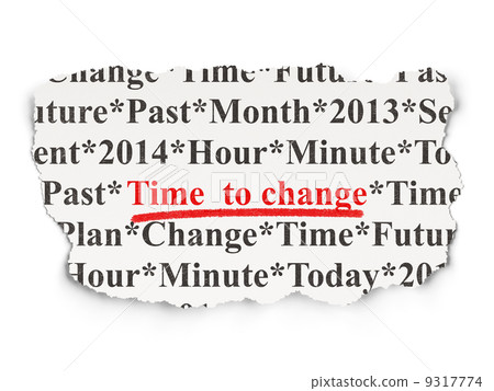 Time concept: Time to Change on Paper background - Stock Illustration ...