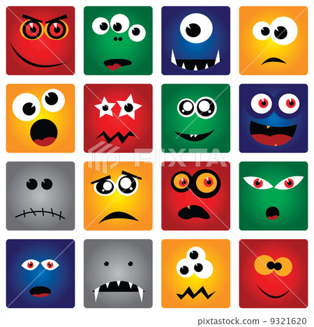 square monsters - Stock Illustration [9321620] - PIXTA