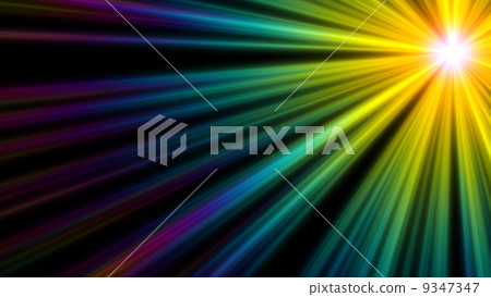 Rainbow line from the sky - Stock Illustration [9347347] - PIXTA