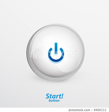 Blue vector start button - Stock Illustration [9400111] - PIXTA