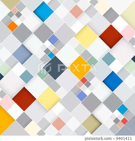 Abstract Vector Retro Square Background - Stock Illustration [9401411 ...