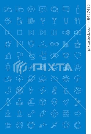 Universal icons set for web design. Vector... - Stock Illustration ...