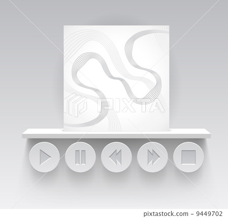 Media interface with album cover-插圖素材 [9449702] - PIXTA圖庫